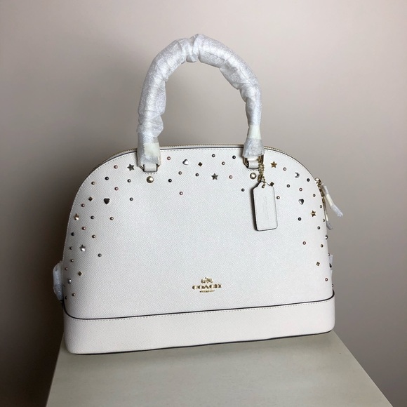 Coach | Bags | Nwt Coach Chalk Sierra Satchel W Stardust Studs | Poshmark
